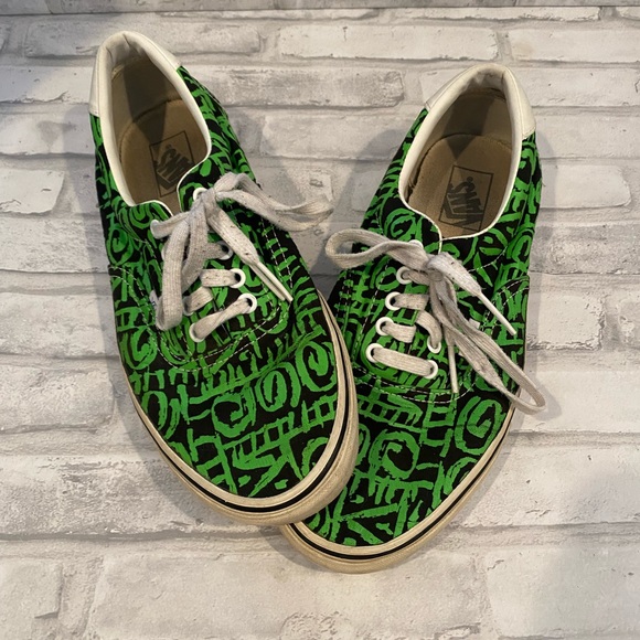 Vans | Shoes | Vans Green Design Sneakers | Poshmark